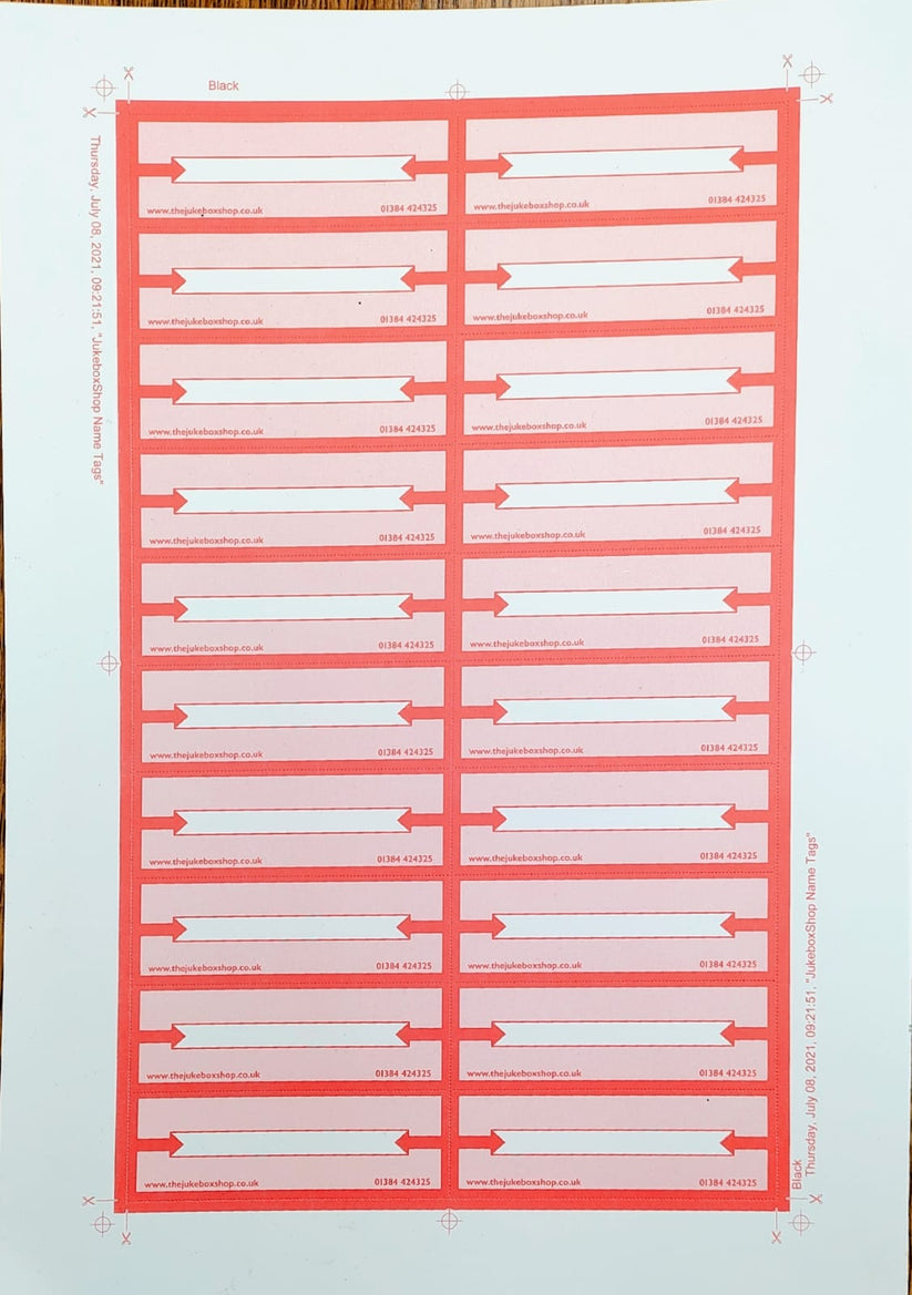 Pre-perforated A4 title card 10 pack – Jukeboxshop